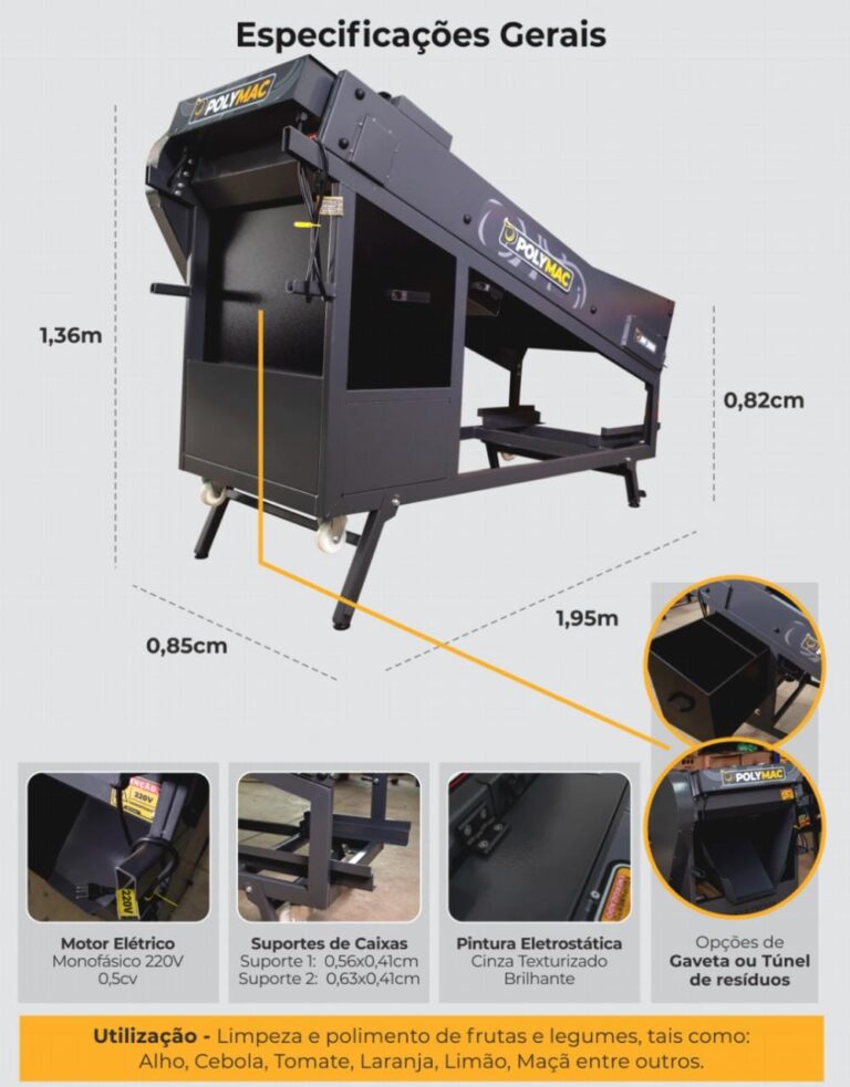 Polidor de Frutas Industrial PF 200 | Polymac